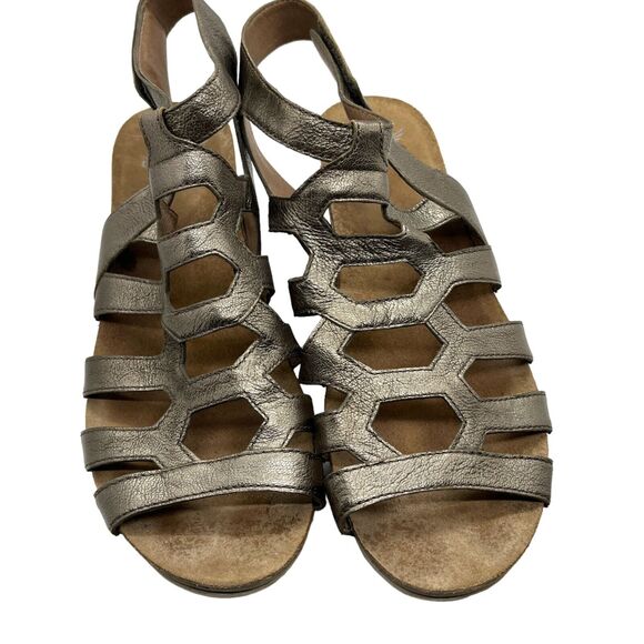 Dansko | Shoes | Dansko Sandals Selina Pewter Nappa Leather Strappy ...